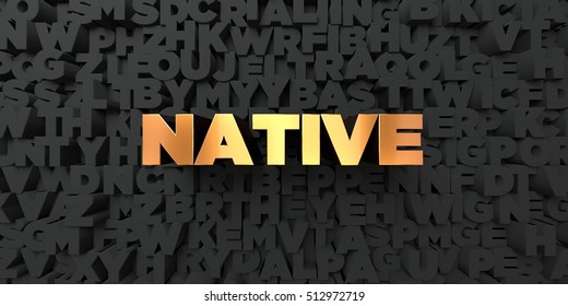 Native Gold Text On Black Background 스톡 일러스트 512972719 | Shutterstock