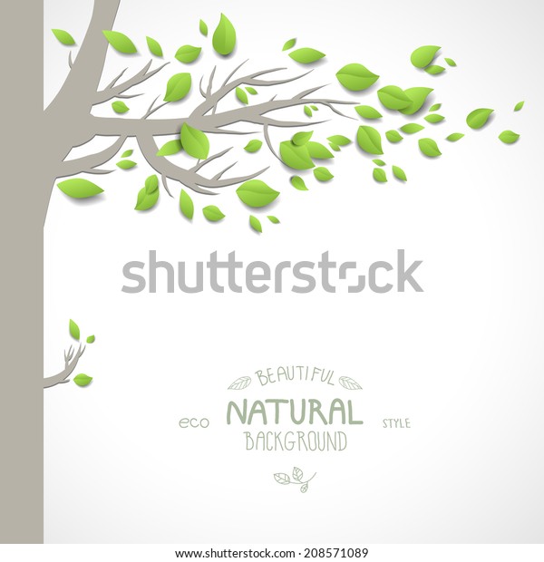 Natural Background Tree Vector Illustration Place Stock Illustration ...