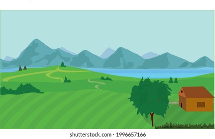 Nature Background Landscape Design Illustrator Stock Illustration ...