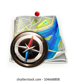 Map Compass Vector: เวกเตอร์สต็อก (ปลอดค่าลิขสิทธิ์) 100024283 ...