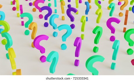 Neat Uniform Array Variously Coloured Questionmarks Stock Illustration ...
