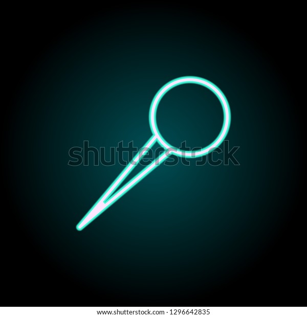 Needle Pin Icon Elements Navigation Neon Stock Illustration 1296642835 ...