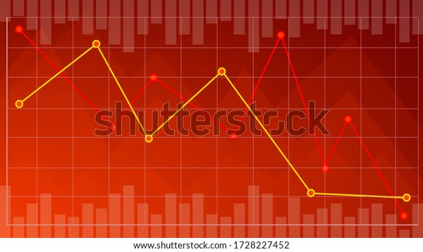 Negative Bar Graph Trend Lines Statistics Stock Illustration 1728227452