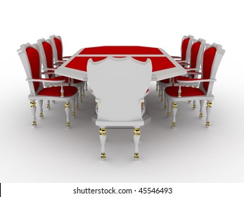 Negotiating Table On White Background 스톡 일러스트 45546493 | Shutterstock