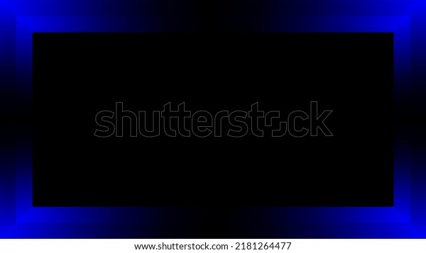 Neon Blue Square Frames Black Background Stock Illustration 2181264477 ...