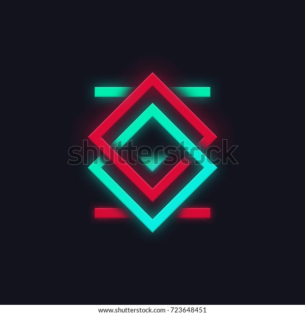 Neon Geometry Stock Illustration 723648451