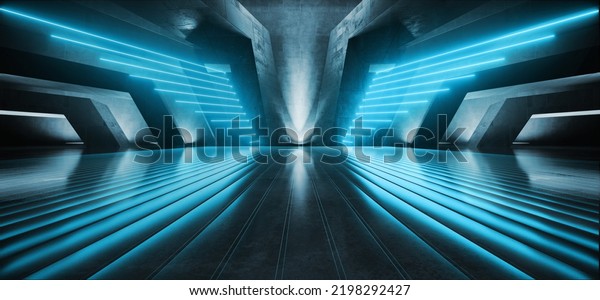 Neon Glowing Wings Shaped Lights Underground Stock Illustration ...