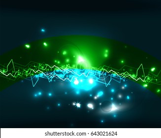 Neon Lightning Background Template Stock Illustration 643021624 ...