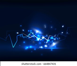 Neon Lightning Background Template Stock Illustration 642289252