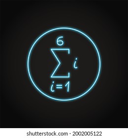 Neon Math Sequence Icon Line Style Stock Illustration 2002005122 ...