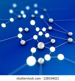 Neon Network 3d Render Image Stock Illustration 128534021 | Shutterstock