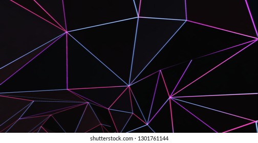 Neon Polygon Background Stock Illustration 1301761144 | Shutterstock