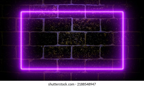 Neon Rectangle Frame Animation Abstract Graphic Stock Illustration ...
