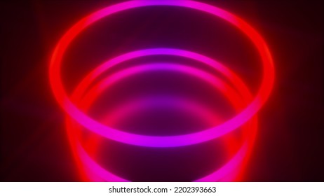 Neon Rings Computer Generated 3d Render Stock Illustration 2202393663 ...