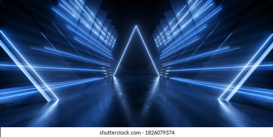 Neon Sci Fi Triangle Retro Modern Stock Illustration 1826079374 ...