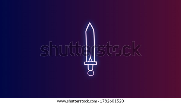 Neon Weapon Glowing Background Sword Stock Illustration 1782601520 ...