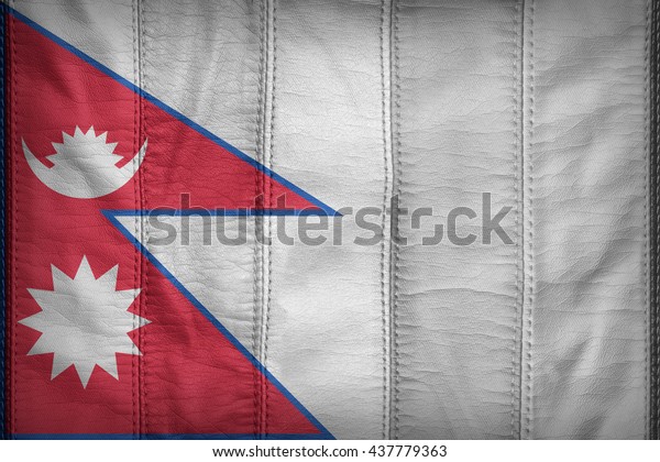 Nepal Flag Pattern On Synthetic Leather Stock Illustration 437779363 ...