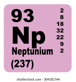 Neptunium Periodic Table Elements Stock Illustration 304181744 ...