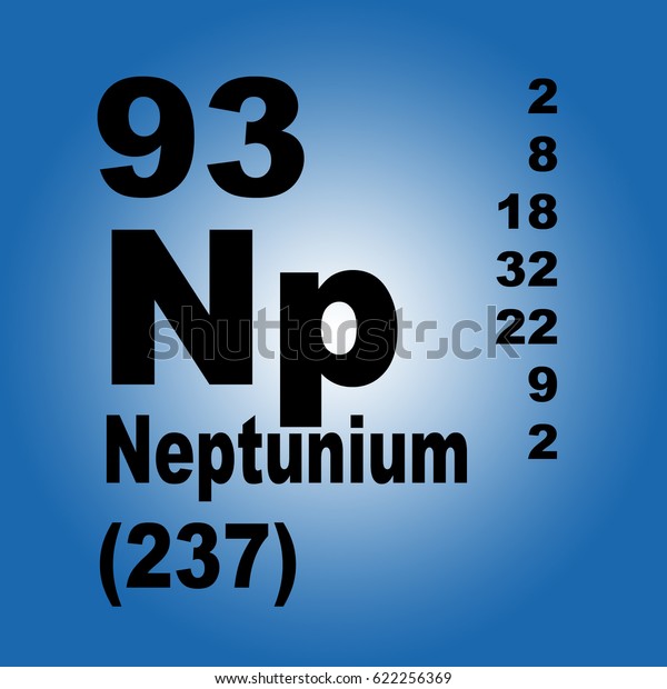 Neptunium Periodic Table Elements Stock Illustration 622256369