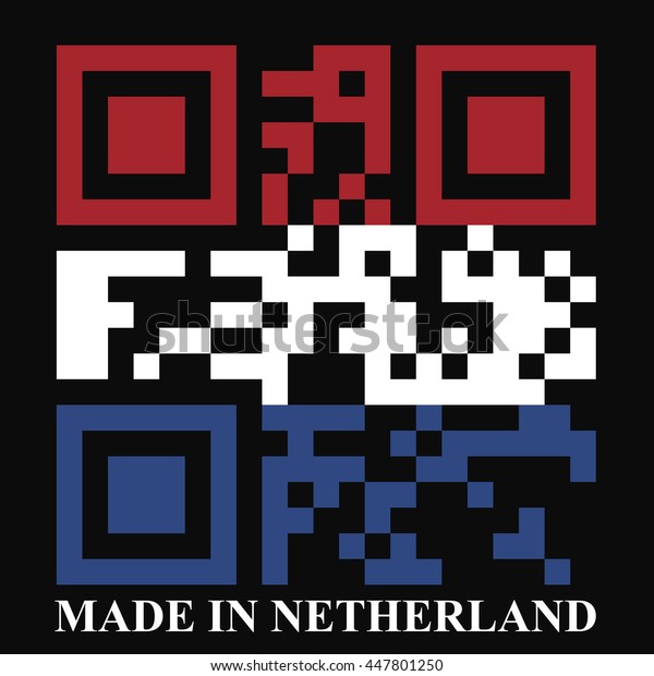Netherlands Qr Code Flag Stock Illustration 447801250 | Shutterstock