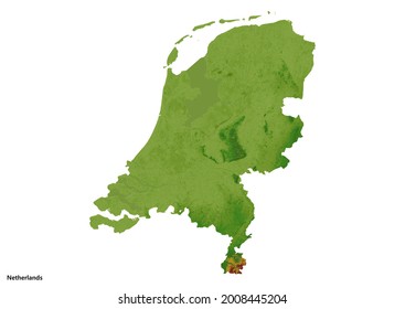 Netherlands Topography Map 3d Rendering Stock Illustration 2008445204 ...