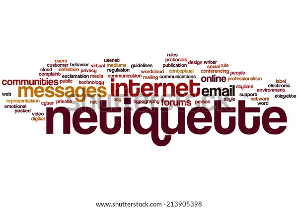 Netiquette Concept Word Cloud Background 库存插图 213905398 | Shutterstock