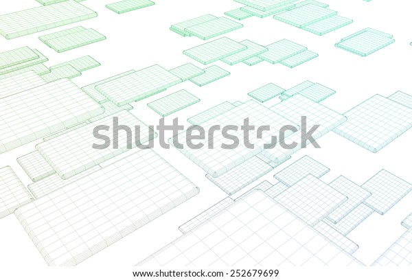 Network Architecture Internet Data Exchange Stock Illustration ...