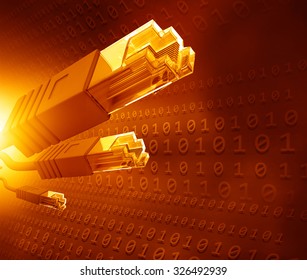 Network Cable Tech Background Stock Illustration 326492939