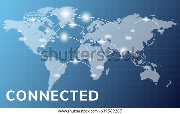 Network Connection Graphic Overlay Background: stockillustratie ...