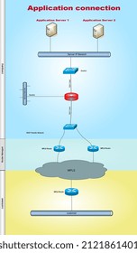 Network Diagram Showing Structure Corporate Network Stock Illustration ...