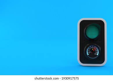 Network Meter Inside Green Traffic Light Stock Illustration 1930917575 ...