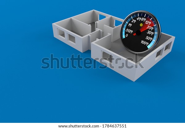 Network Meter Inside House Plan Isolated Stock Illustration 1784637551 ...