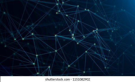Network Nodes Connected Background Technology Concept Stock ...