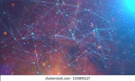 Network Nodes Connected Background Technology Concept Stock ...