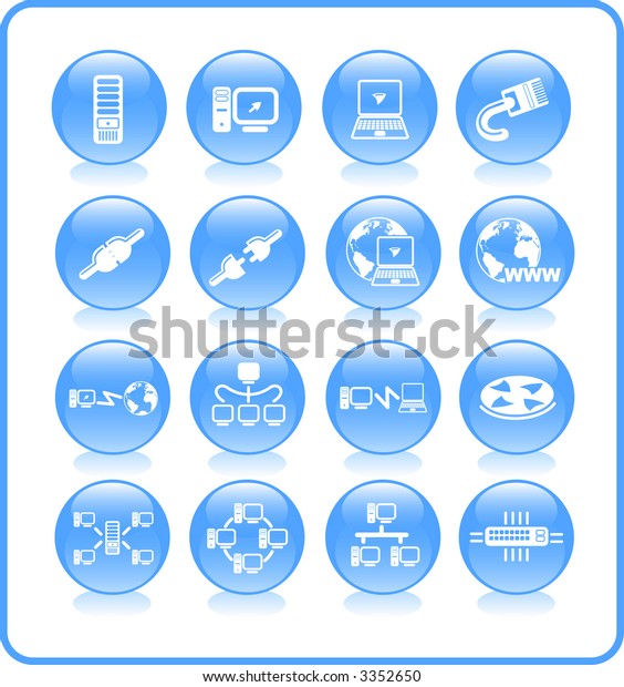 Network Raster Iconset Vector Version Available Stock Illustration ...