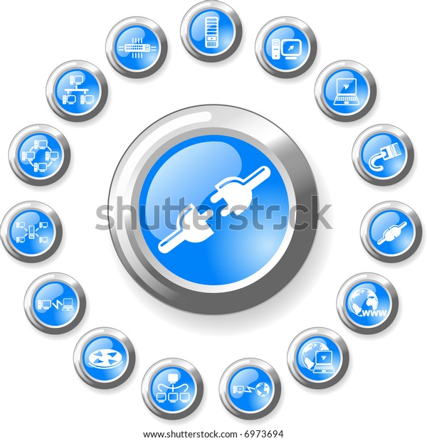 Network Raster Iconset Vector Version Available Stock Illustration ...