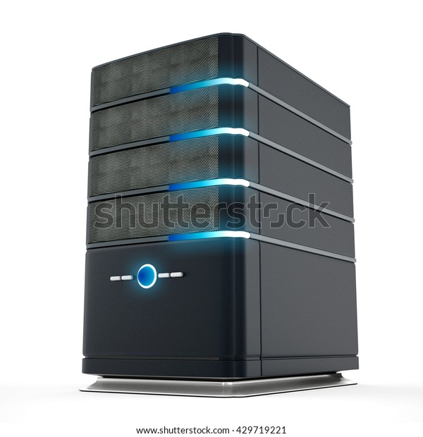 Network Server Isolated On White Background Stock Illustration 429719221