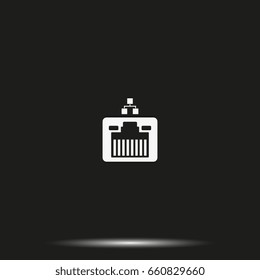Network Socket Icon Lan Illustration Network Stock Illustration ...