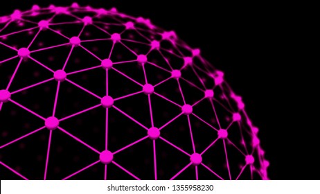 Network Surface Atom Model Close View Stock Illustration 1355958230 ...