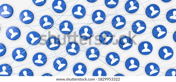 Network Team Group Digital Concept 3d Stock Illustration 1829953322 ...