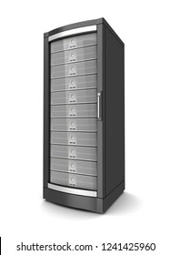 Server Rack Against White Background Blank Stock Illustration ...