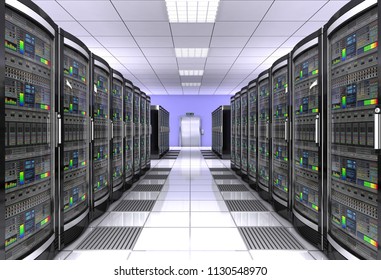 Network Workstation Server Room Concept 3d Stock Illustration ...