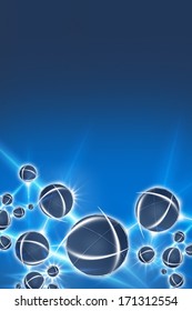 Networking Concept Abstract Balls Connected Network Stock Illustration ...