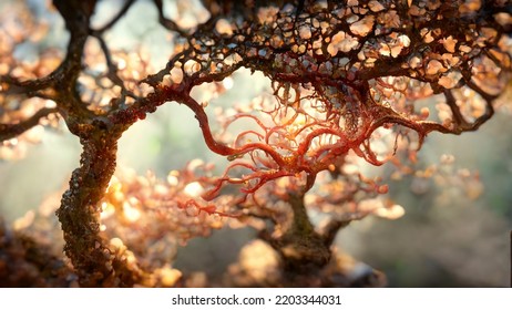 Neural System Network Structure Connection Protein Stock Illustration ...