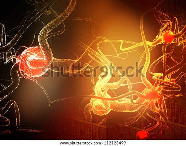 Neuron Active Nerve Cell Human Neural Stock Illustration 112123499