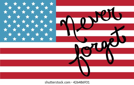 Vektor Stok Never Forget American Flag (Tanpa Royalti) 426163000 ...