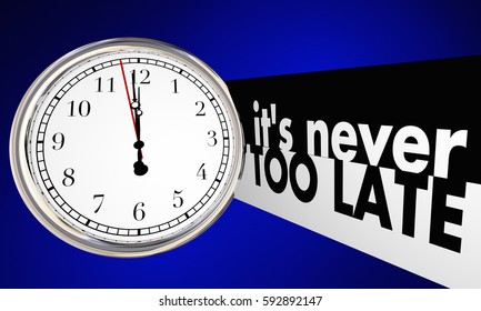 Never Late Time Clock Passing Words: ภาพประกอบสต็อก 592892147 ...