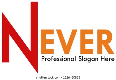 Never Logo Design Stock Illustration 1326460823 | Shutterstock