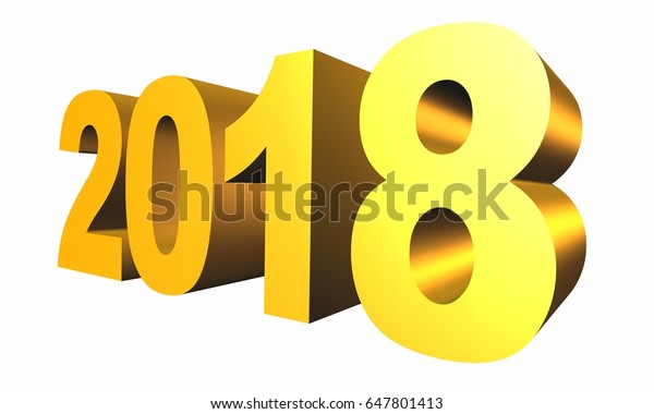 New 2018 Year 3d Text On Stock Illustration 647801413 | Shutterstock