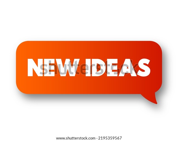 New Ideas Text Message Bubble Concept Stock Illustration 2195359567 ...